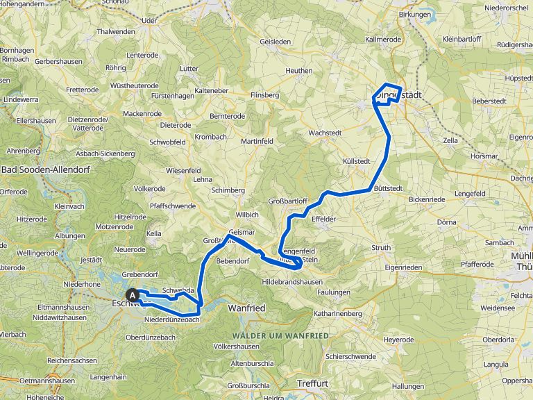 Kanonenbahn-Radweg nach Dingelstädt von Eschwege und zurück ...